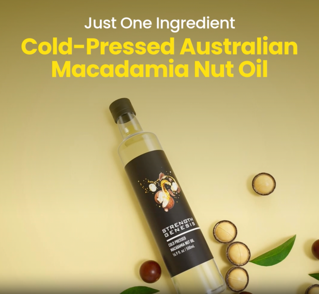 Australian Extra Virgin Macadamia Nut Oil Cold Pressed Bottle ...